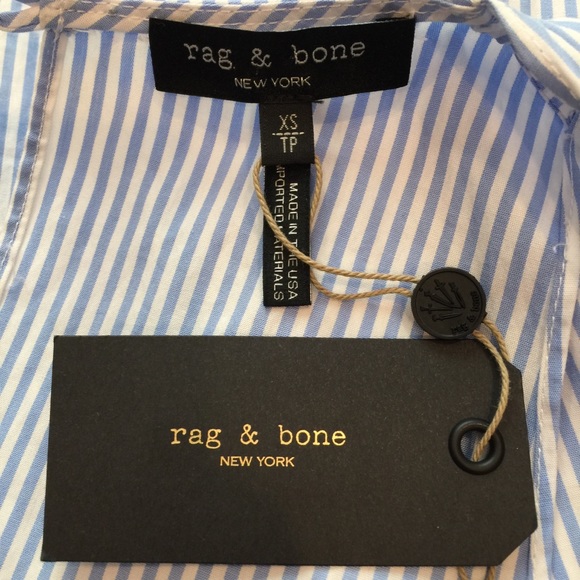 rag & bone | Tops | Rag Bone Blue Collingwood Top | Poshmark